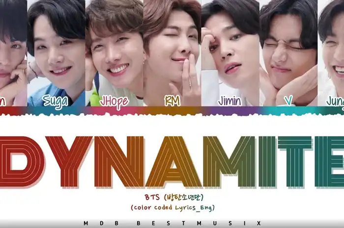 Lirik Lagu Dynamite Bts Dengan Terjemahan Bahasa Indonesia Sonora Id