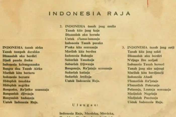Not Angka Lagu Indonesia Raya Ciptaan W. R. Supratman dan Maknanya ...