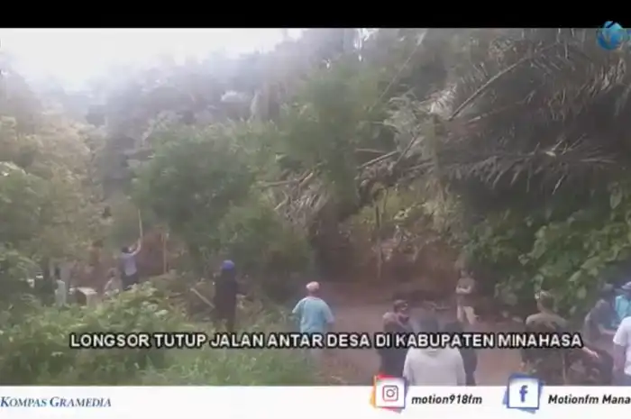 Bencana Longsor Tutup Jalan Antar Desa di Kabupaten Minahasa - Sonora.id