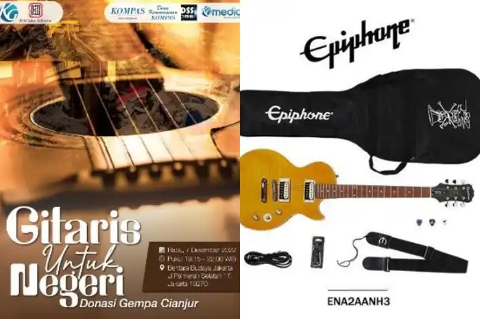 Gitaris untuk Negeri, Lelang Gitar untuk Donasi Gempa Cianjur - Sonora.id