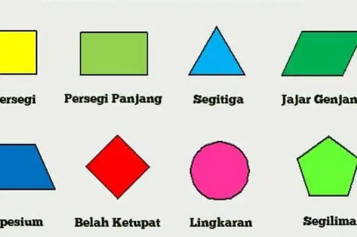 8 Bentuk Bangun Datar: Ciri-Ciri, Sifat, dan Gambarnya - Sonora.id