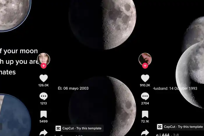 Cara Membuat Moon Phase yang Viral di TikTok Tanpa Aplikasi - Sonora.id