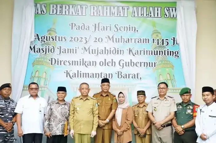 Peresmian Masjid Jami Mujahidin di Desa Sungai Raya - Sonora.id