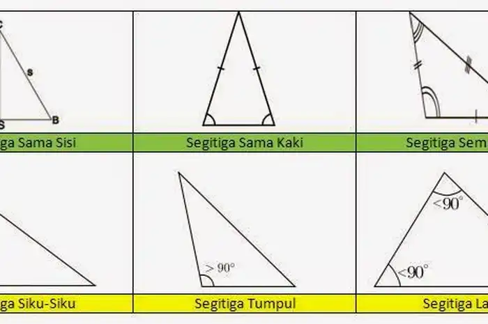 Segitiga : Jenis, Rumus Luas, dan Contoh Soal - Sonora.id