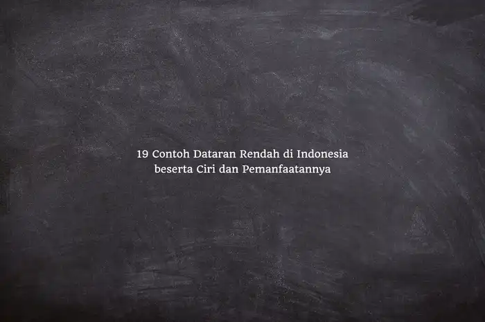 19 Contoh Dataran Rendah di Indonesia beserta Ciri dan Pemanfaatannya ...