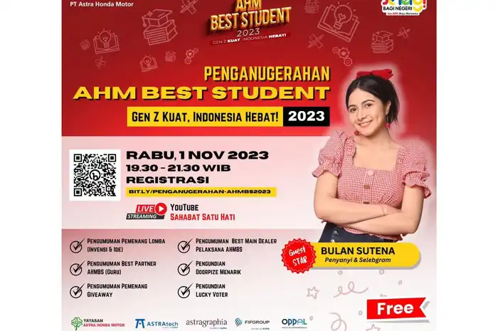 Penganugerahan AHM Best Student 2023 Bakal Digelar 1 November - Sonora.id