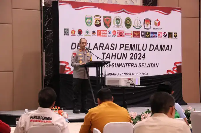 Wujudkan Pemilu 2024 yang Damai, Polda Sumsel Bentuk Satgas Cooling System - Sonora.id