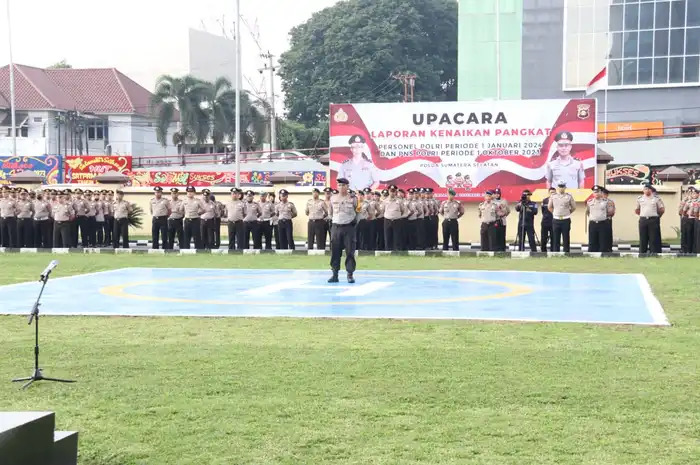 Kapolda Sumsel Pimpin Upacara Kenaikan Pangkat Periode 1 Januari 2024