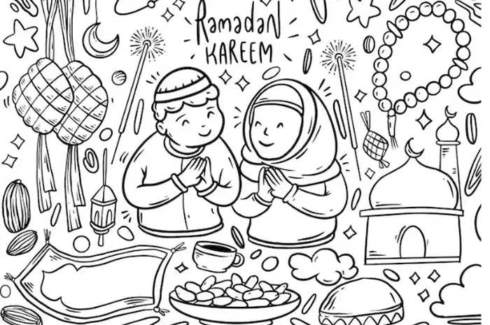 20 Gambar Mewarnai Tema Ramadhan 2024 untuk Anak-anak, Seru dan Menarik ...