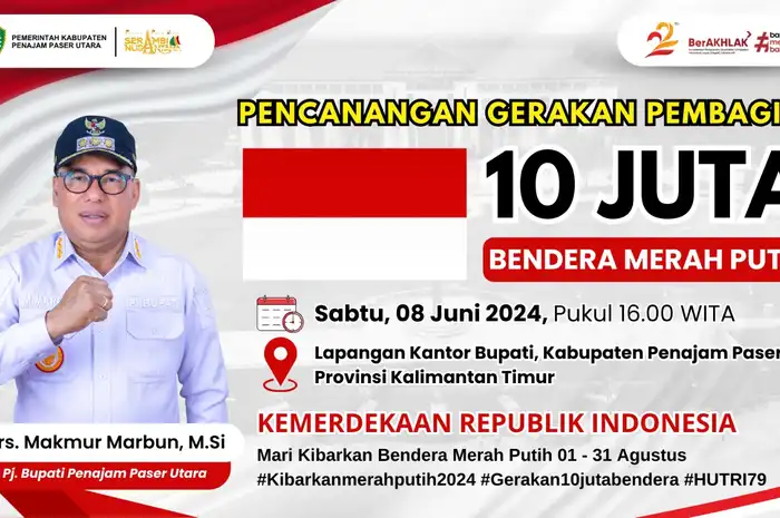 Pemkab PPU Siap Sukseskan Gerakan Pembagian 10 Juta Bendera Merah Putih ...