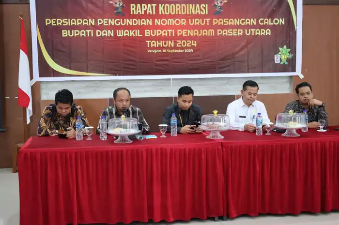 KPU PPU Gelar Rapat Koordinasi Persiapan Pengundian Nomor Urut, Sekda PPU: Paslon Hanya Membawa ...