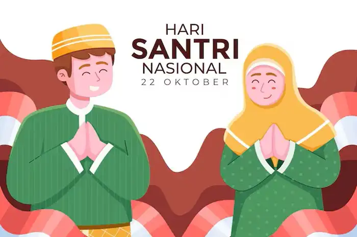 25 Poster Hari Santri Anak SD 2024 yang Ceria dan Berwarna-warni - Sonora.id