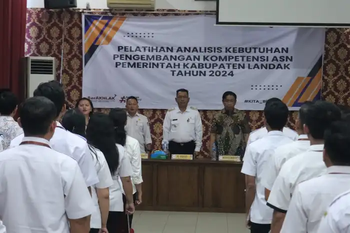 Pj Bupati Landak Gutmen Tutup Pelatihan Analisis Kebutuhan Pengembangan Kompetensi, Pesannya ...