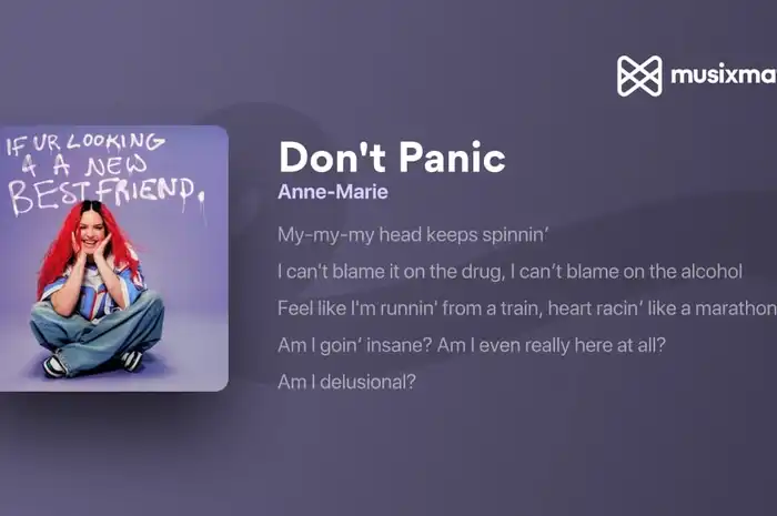Lirik Lagu Don't Panic - Anne Marie: Terjemahan dan Makna Lagunya - Sonora.id