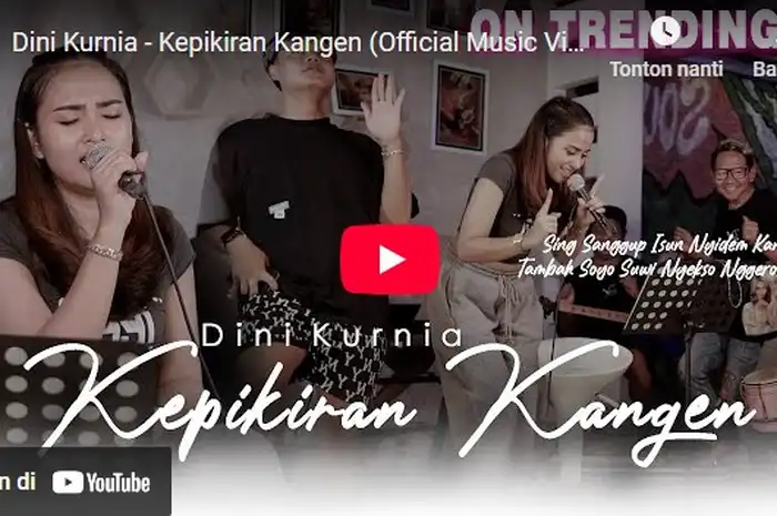 Lirik Lagu Kepikiran Kangen - Dini Kurnia - Sonora.id