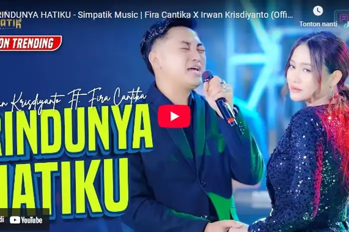 Lirik Lagu Rindunya Hatiku - Fira Cantika Feat. Irwan Krisdiyanto - Sonora.id