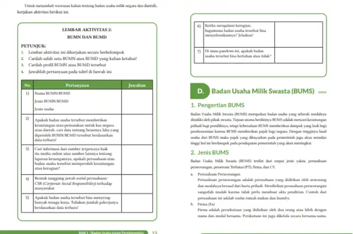 Kunci Jawaban Ekonomi Kelas 11 Halaman 13-14 Kurikulum Merdeka - Halaman 2 - Sonora.id