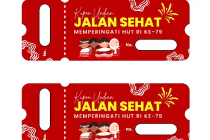 80 Desain Kupon Jalan Sehat HUT Ke 80 RI 17 Agustus Bisa Diedit Gratis - Halaman 2 - Sonora.id