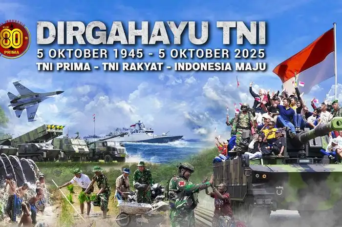20 Poster HUT TNI ke 80 Tahun 2025: TNI Prima, TNI Rakyat, Indonesia Maju - Sonora.id