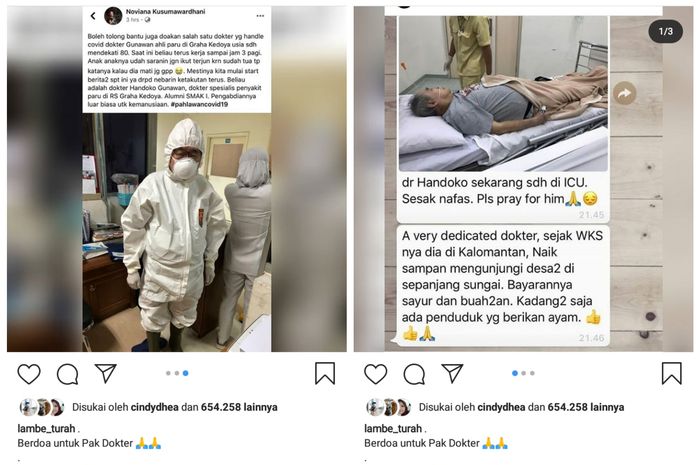 Kerja Keras Tangani Pasien, Dokter Handoko Gunawan Terbaring di ICU ... Kerja Keras Tangani Pasien, Dokter Handoko Gunawan Terbaring di ICU ...