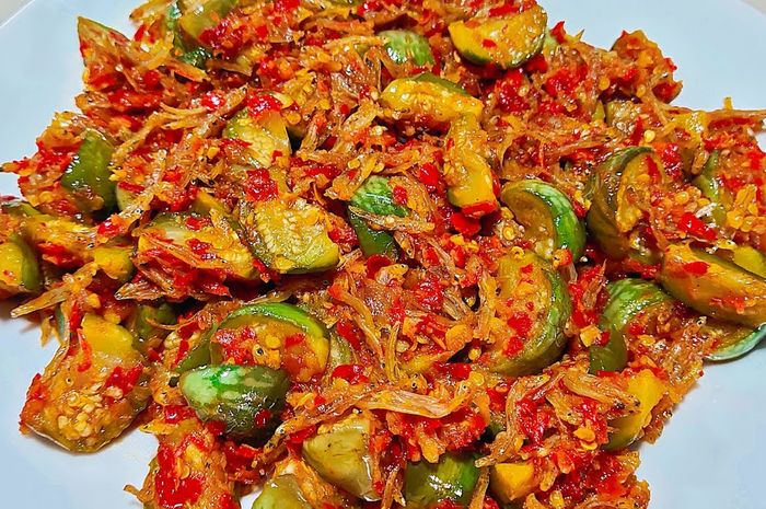 Resep Sambel Teri Terong Lalap, Pedas Gurihnya Bikin Nagih - Sonora.id