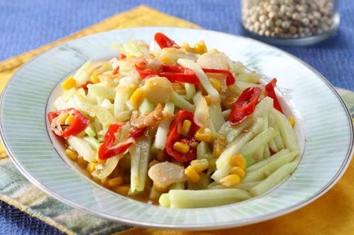 Resep Tumis Labu Siam Teri, Menu Makan Malam Menggugah Selera - Sonora.id