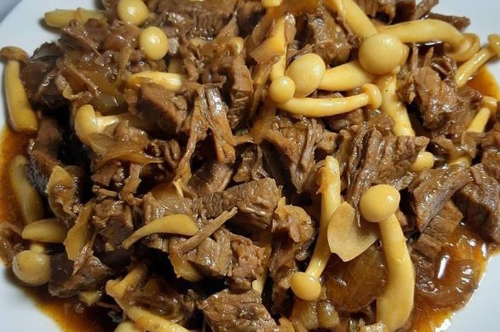 Resep Membuat Daging Sapi Campur Jamur Shimeji Masak Kecap - Sonora.id