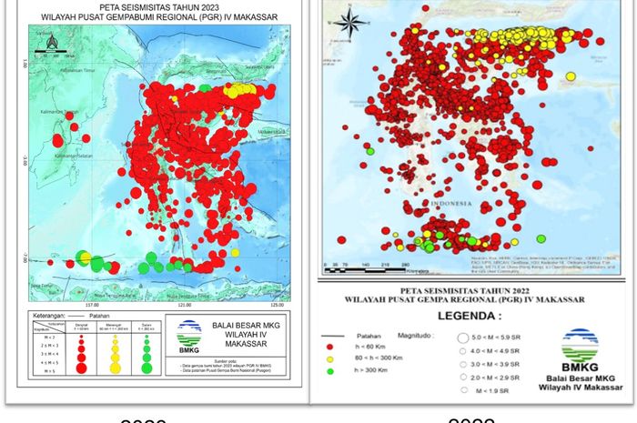 BMKG Wilayah IV Catat Gempa Bumi Sebanyak 3.214 kali Sepanjang 2023 - Sonora.id