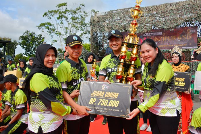 Puncak HUT ke - 9 Batalyon Zipur 6/Satya Digdaya Gelar Jalan Sehat Dan ...