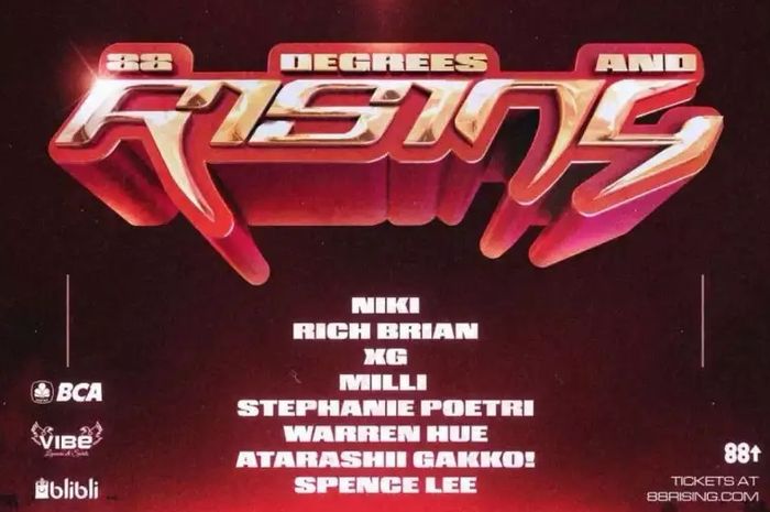 88rising Umumkan Lineup Konser '88 Degress & Rising' di Jakarta - Sonora.id