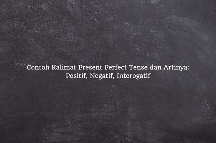 51 Contoh Kalimat Present Perfect Tense dan Artinya: Positif, Negatif ...