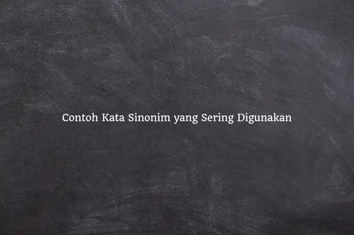 150 Contoh Kata Sinonim yang Sering Digunakan, Lengkap dari A-Z - Sonora.id