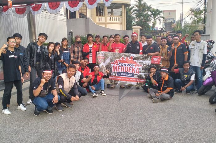 Konvoi Merdeka, Puluhan Bikers Kelilingi Kota Banjarmasin - Sonora.id