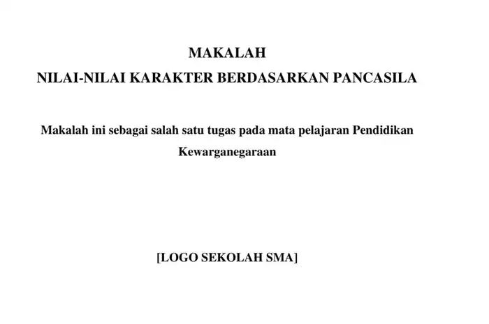 Contoh Cover Makalah yang Baik dan Benar untuk Tugas Sekolah Hingga ...