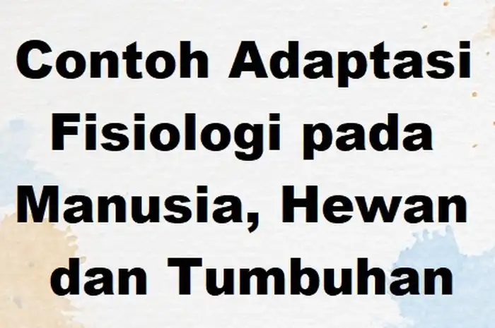 15 Contoh Adaptasi Fisiologi pada Manusia, Hewan dan Tumbuhan - Sonora.id